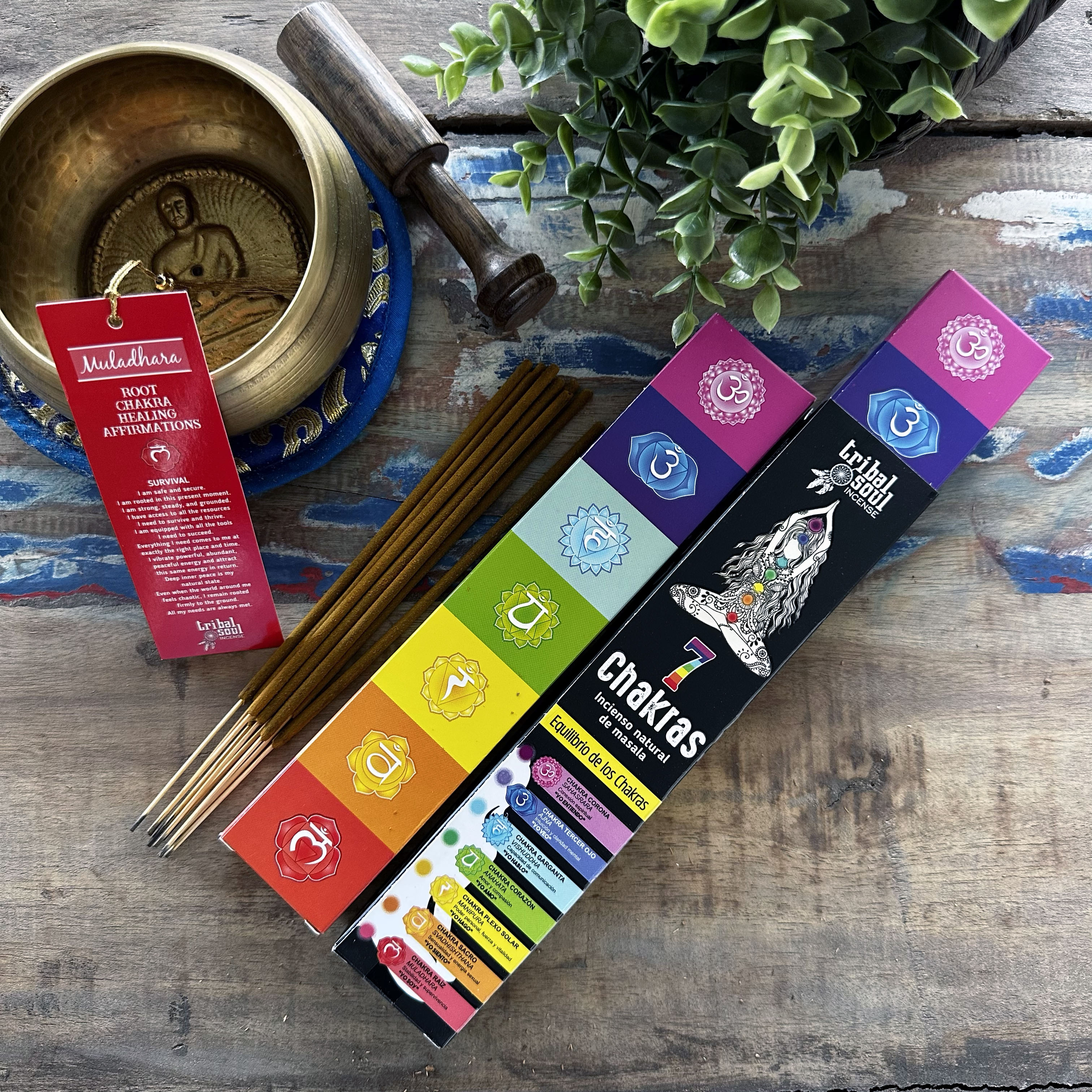 Wholesale Tribal Soul Incense Sticks - 7 Chakras with Message Card ...